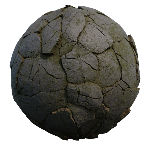 Mossy Damaged Rock Surface | FREE rock materials | BlenderKit