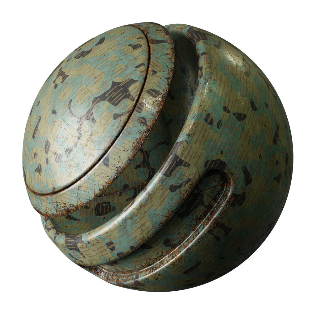 Rusty Retro Camo | FREE metal materials | BlenderKit