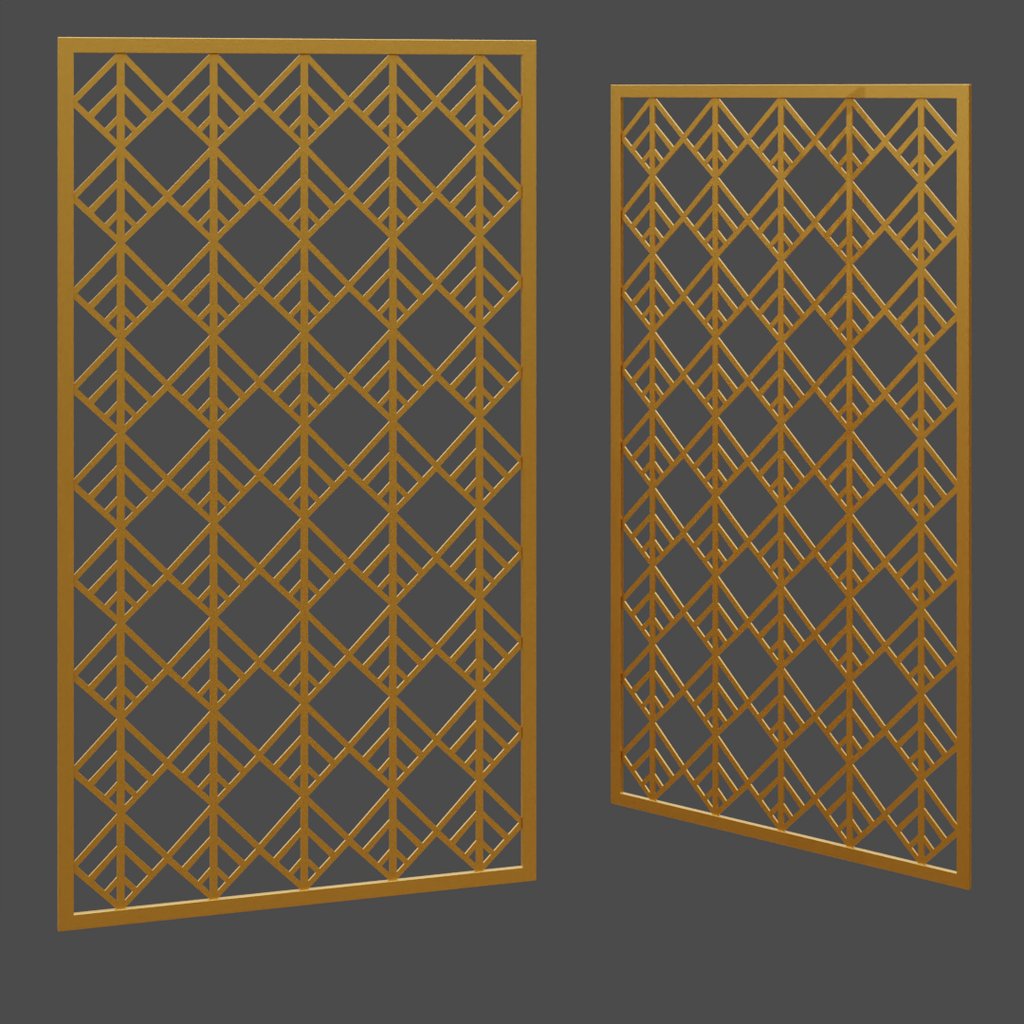 Partition diamond grid | FREE Architecture models | BlenderKit