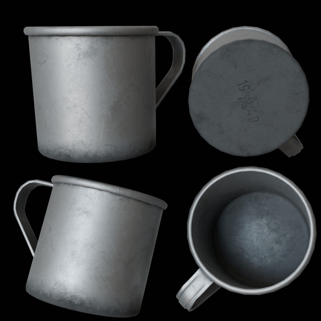 Military Tin Mug | Military models | BlenderKit