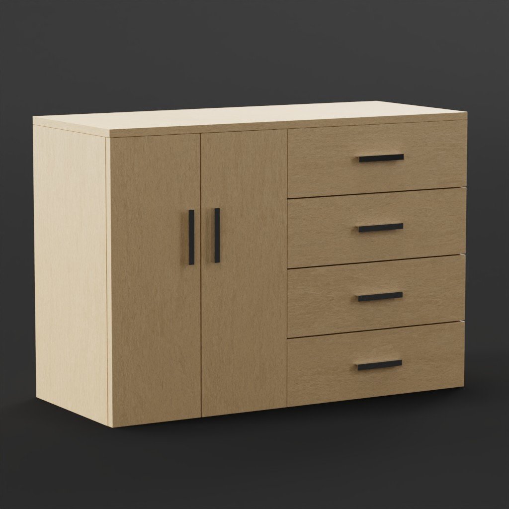 Cabinet 139x97x61 | FREE 3D Commode models | BlenderKit