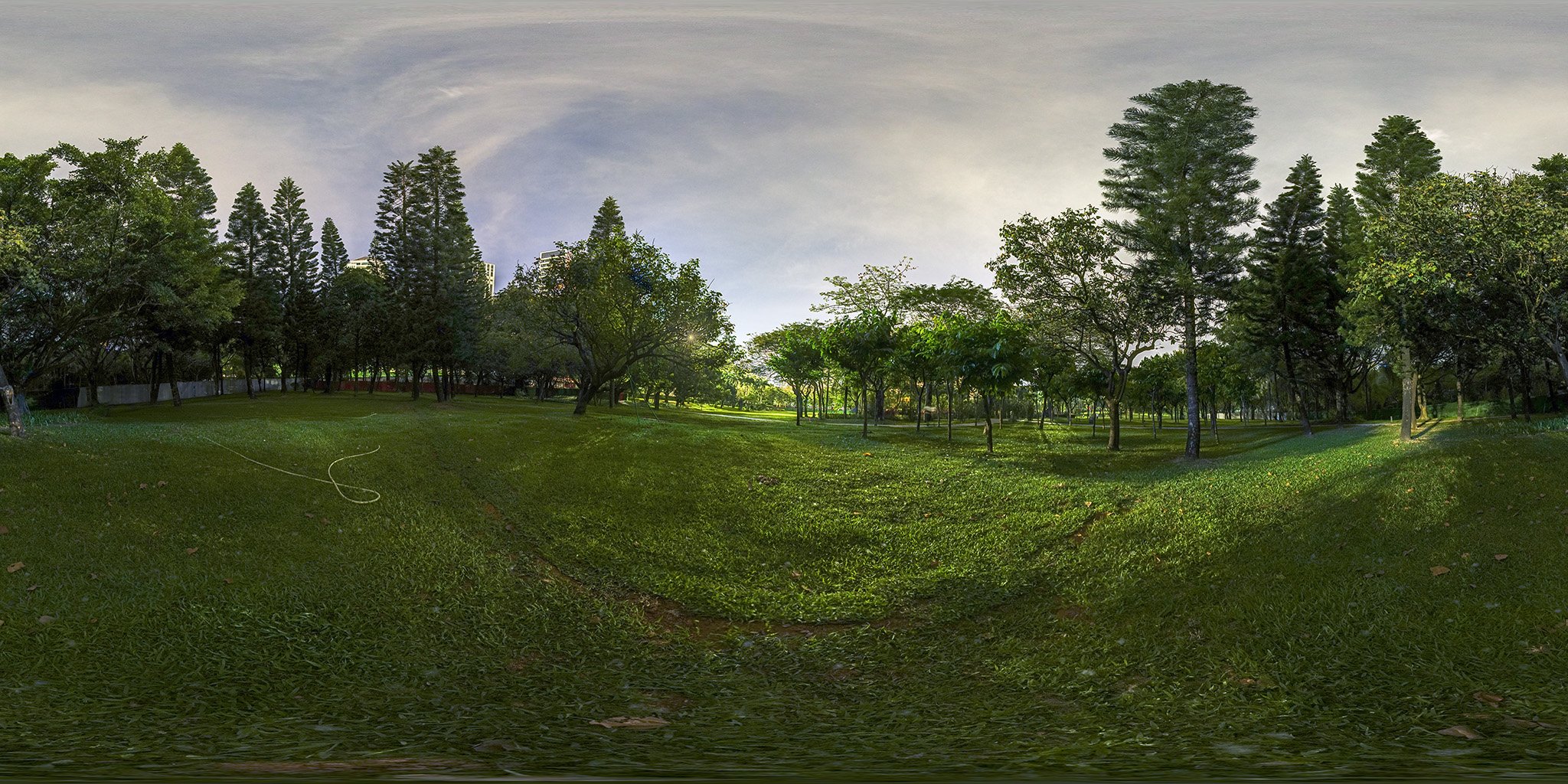 Green lawn at night | Nighttime Environments HDRis | BlenderKit