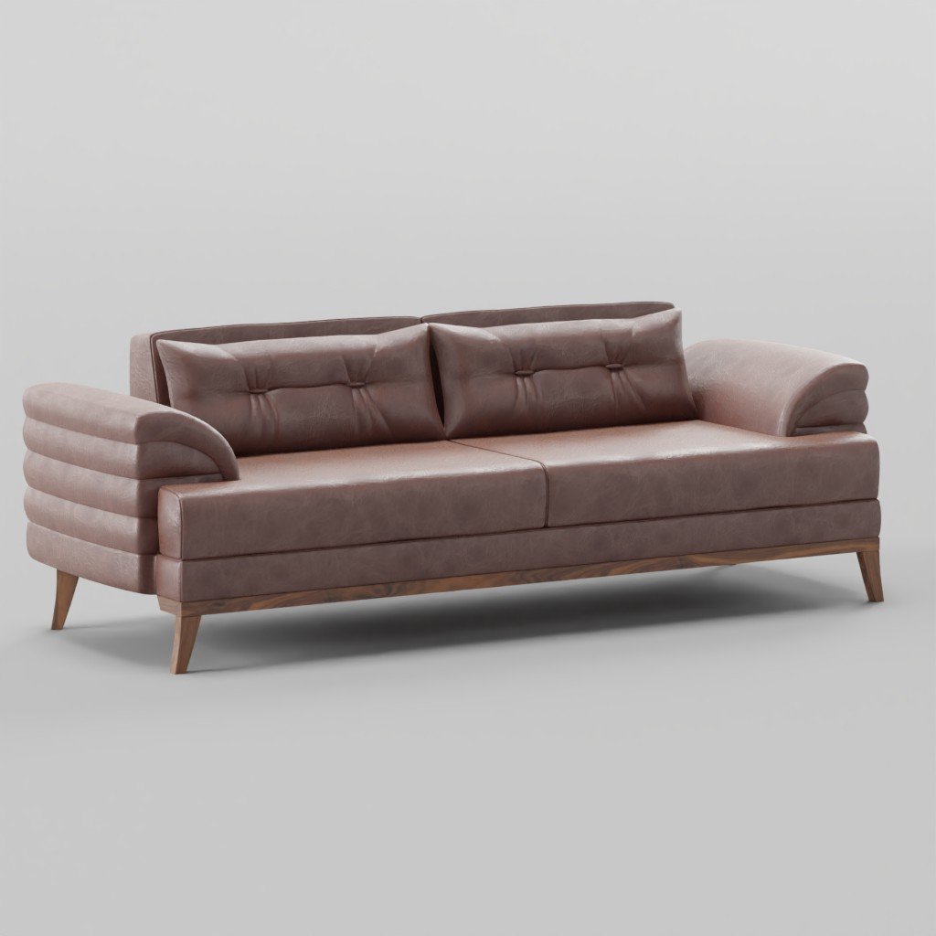 Fancy Sofa Long | FREE 3D Sofa models | BlenderKit