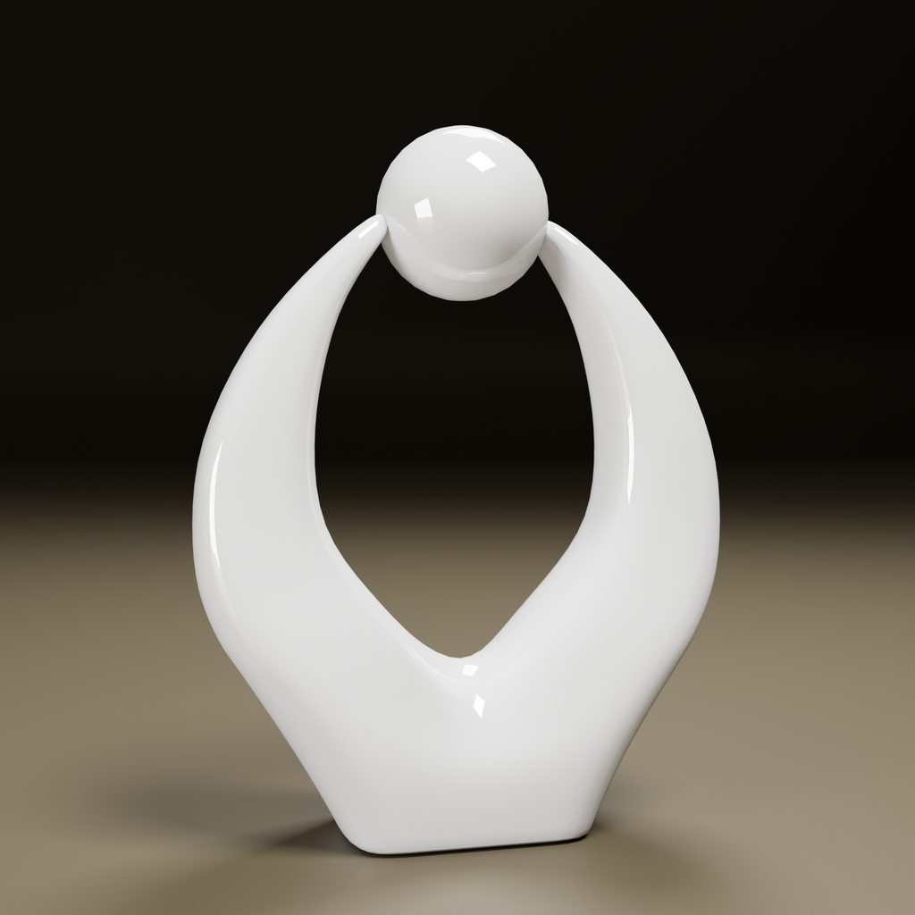 Simple Design Ceramic Sculpture | Interior Sculptures models | BlenderKit