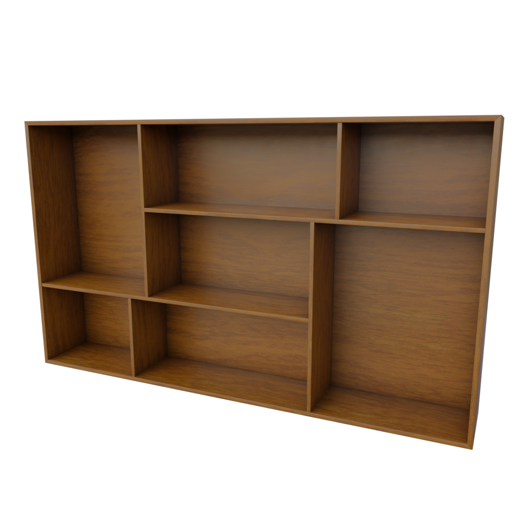 Wall Wooden Book Shelf | Shelves models | BlenderKit
