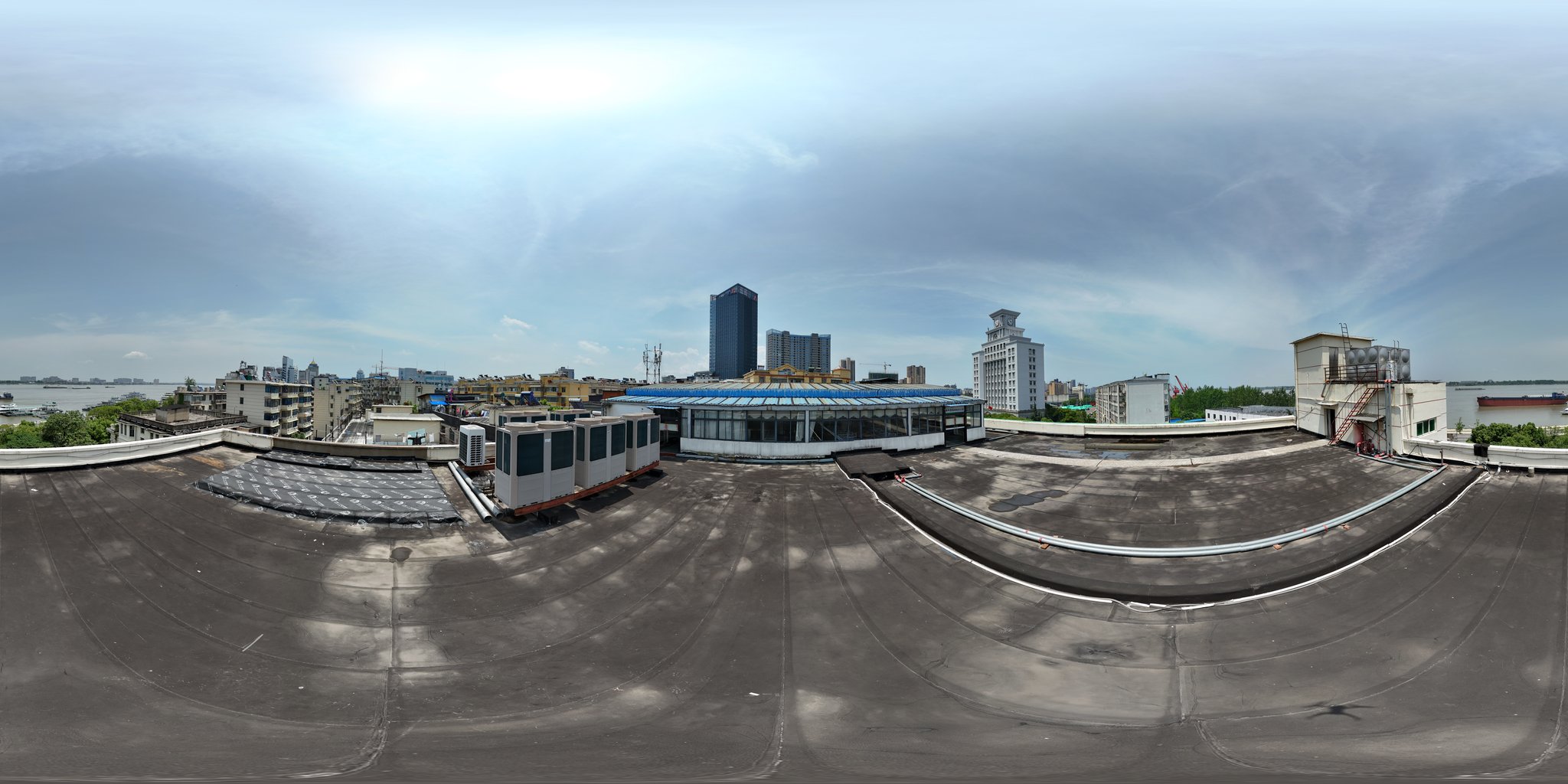 Housetop Building Bluesky | FREE Urban Elements HDRis | BlenderKit