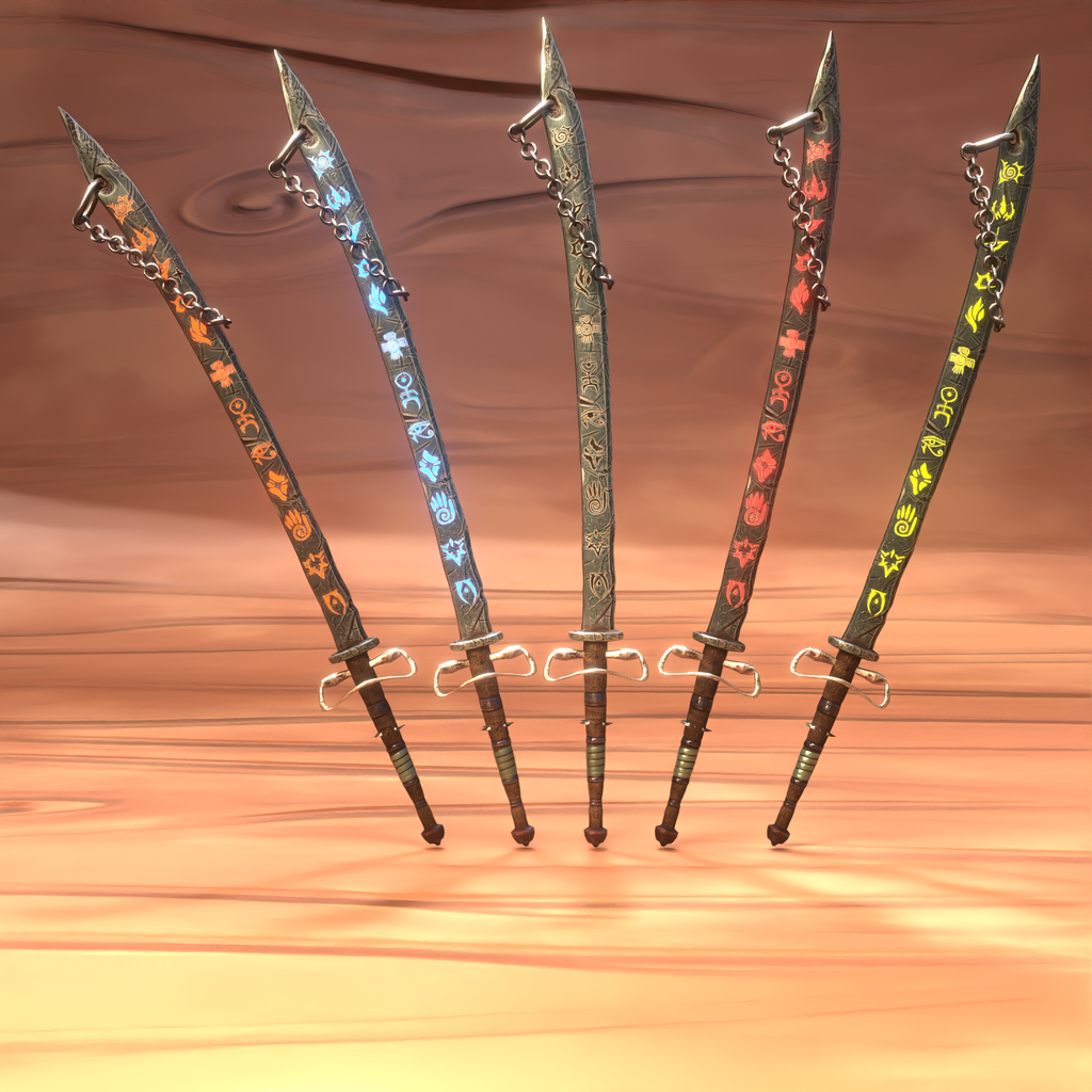 Game-Ready Runic Sword - Holy | Sci-Fi Weapons models | BlenderKit