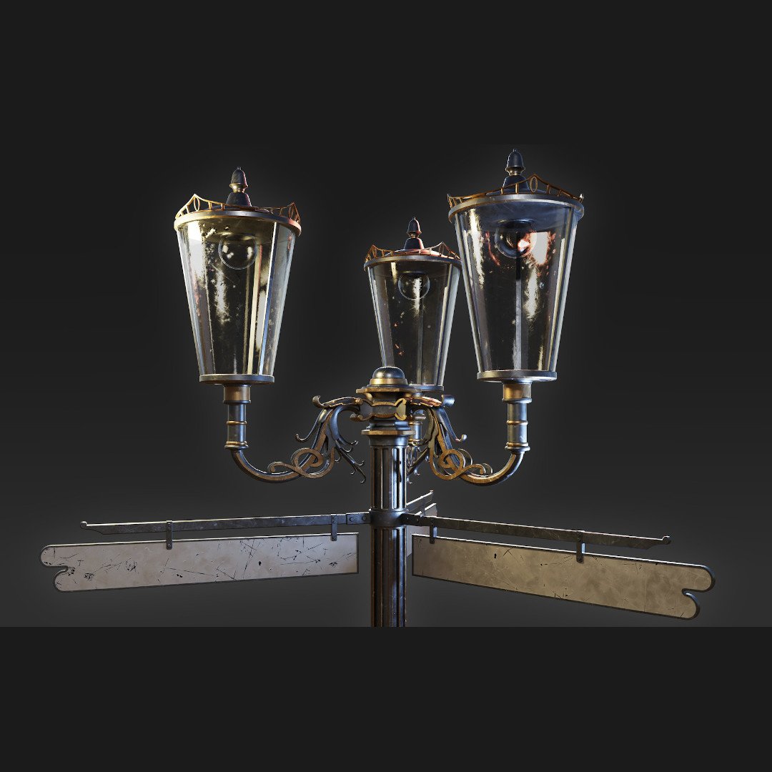 Vintage Victorian Street Lamp 002 | FREE Outdoor Lights models | BlenderKit