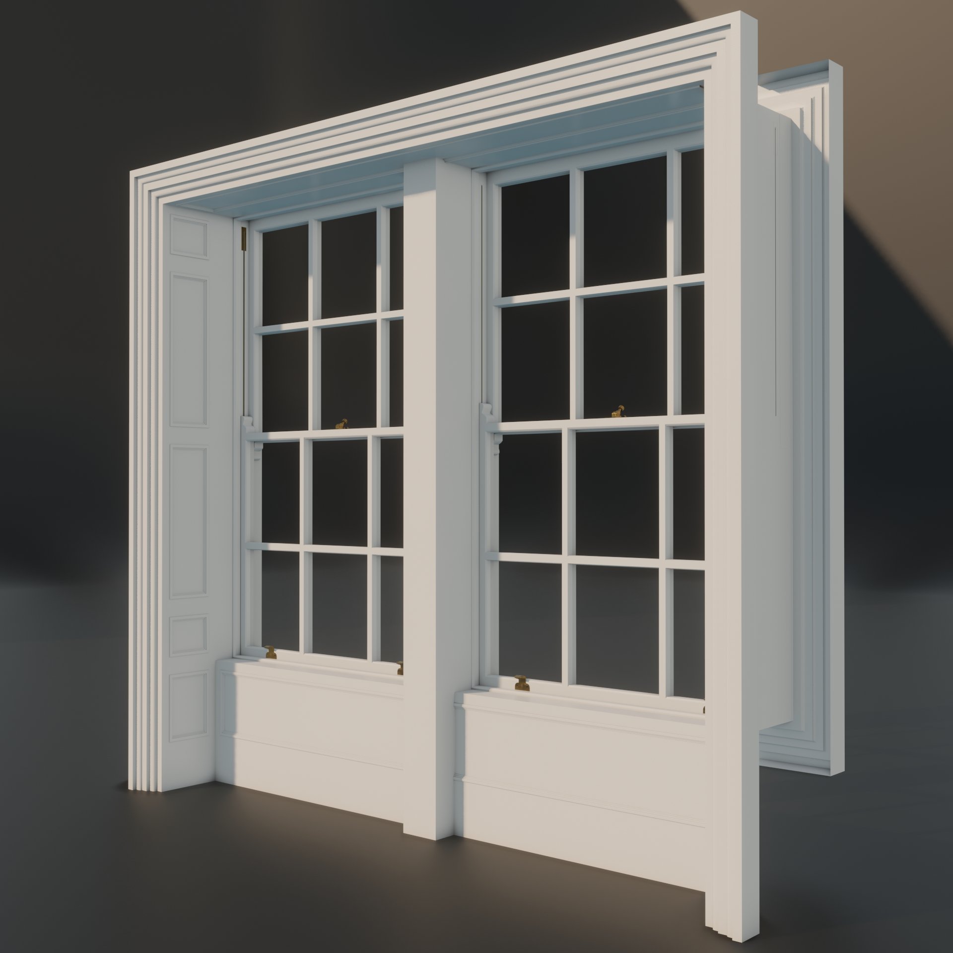 Sash Window - Double | Windows models | BlenderKit