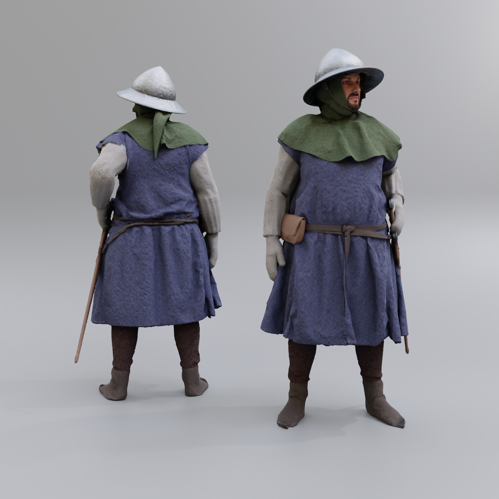 Medieval Man of arms | Full Human Bodies models | BlenderKit