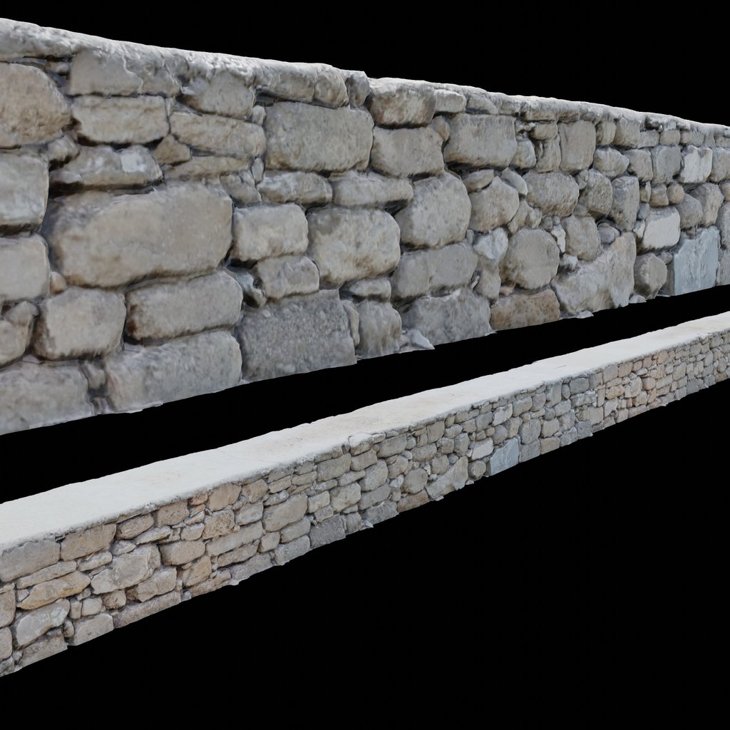 Demarcation stone wall | FREE Trees models | BlenderKit