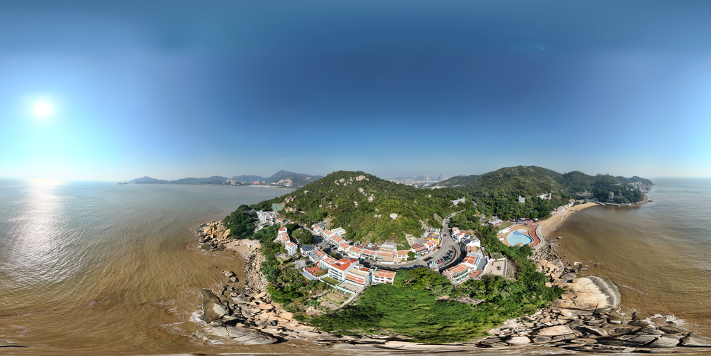 Highsky beach tree sea | Nature HDRis | BlenderKit