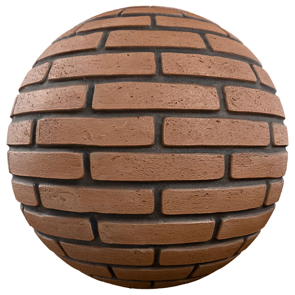 Brown Painted Brick Wall Black Mortar | FREE bricks materials | BlenderKit
