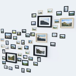 Automatic photo wall generator | Decorative Pictures models | BlenderKit