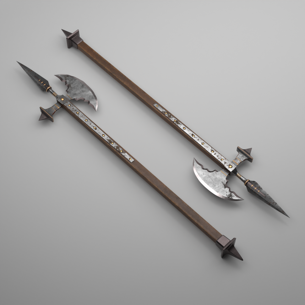 Medieval Knight PoleArm Spear | Historical Weapons models | BlenderKit