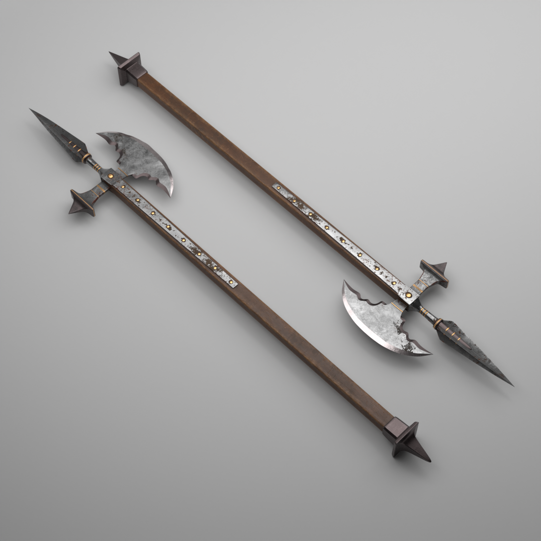 Medieval Knight PoleArm Spear | Historical Weapons models | BlenderKit
