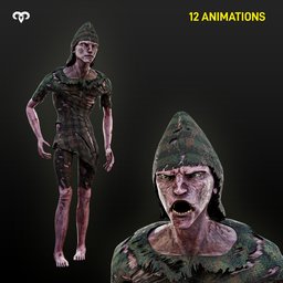 Zombie Rigged animated | Humanoid Characters models | BlenderKit