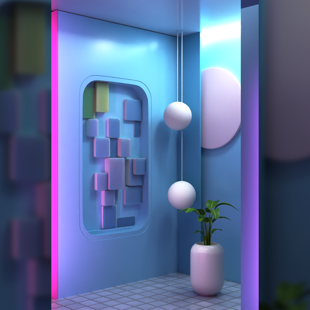 Abstract Interior Display | FREE Abstract scenes | BlenderKit