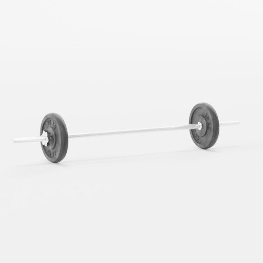 Rod with weights - 50 kg | Gyms models | BlenderKit
