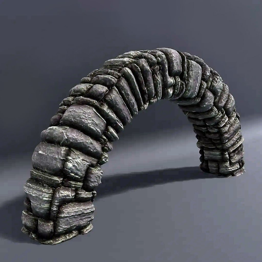 Stone Arch Dark Rock | Exterior Elements models | BlenderKit
