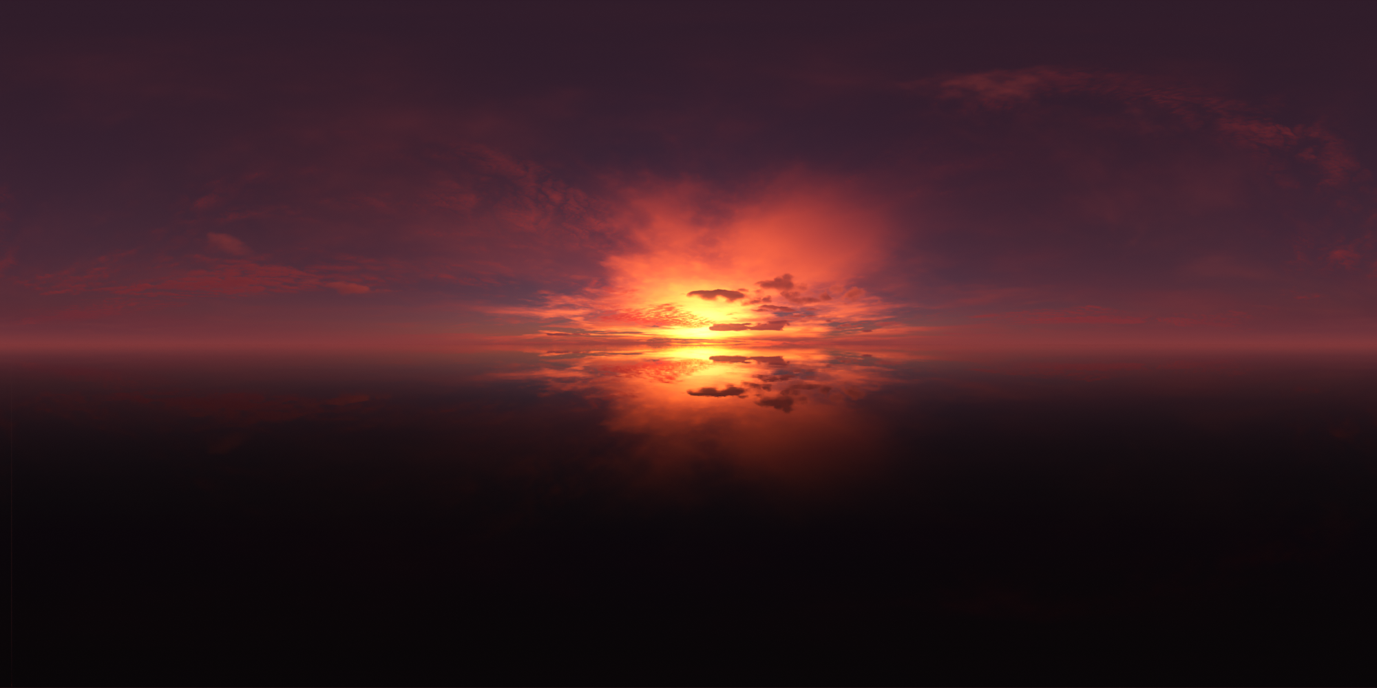 Dramatic Red Sunset Sky | Nature HDRis | BlenderKit