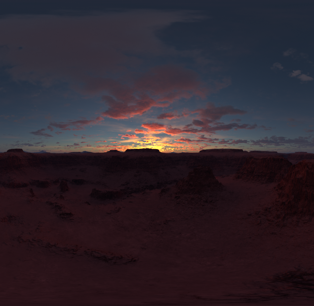 BlenderKit | Download the FREE Canyon Landscape Twilight Sunset Sky hdr