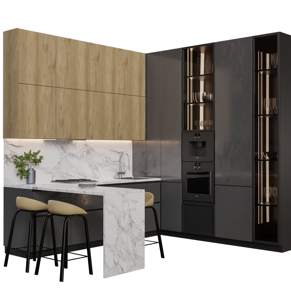 Kitchen set "pariz" | FREE Kitchen Sets models | BlenderKit