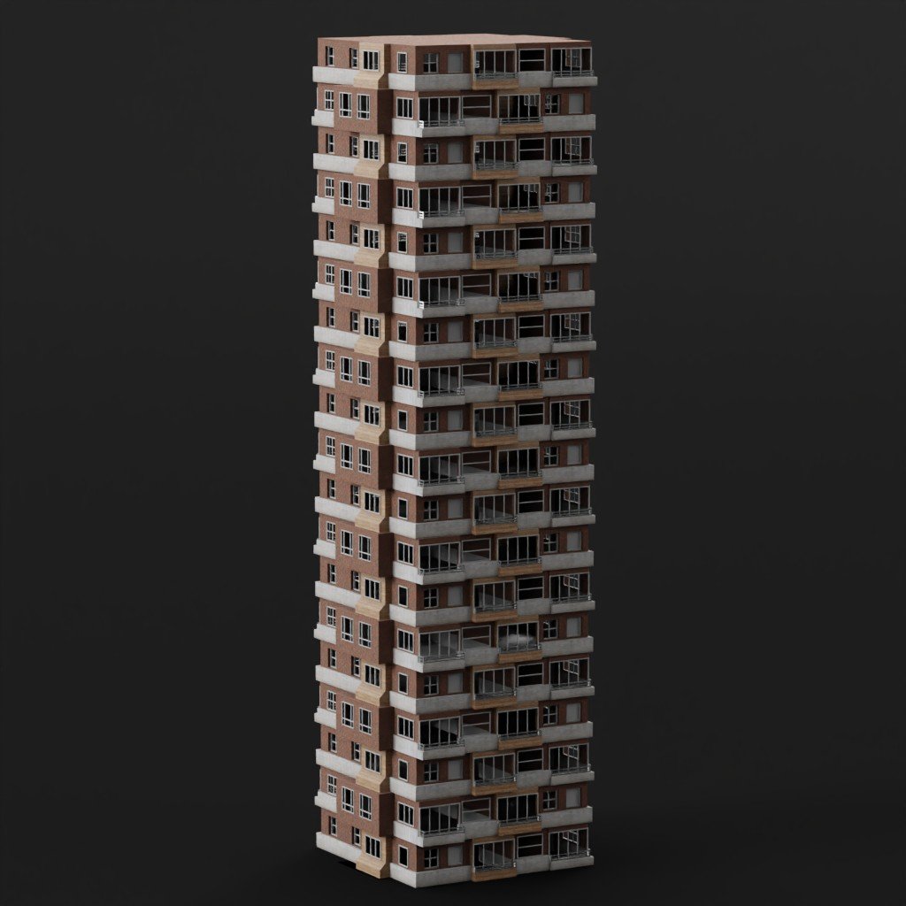 Building apartment | Private Buildings models | BlenderKit