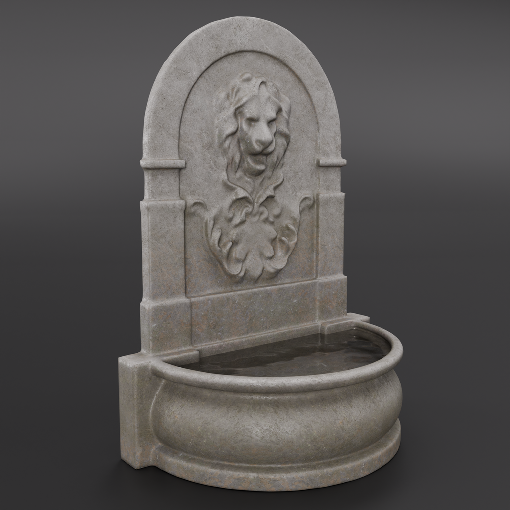 Outdoor Garden Wall Fountain | Fountains models | BlenderKit