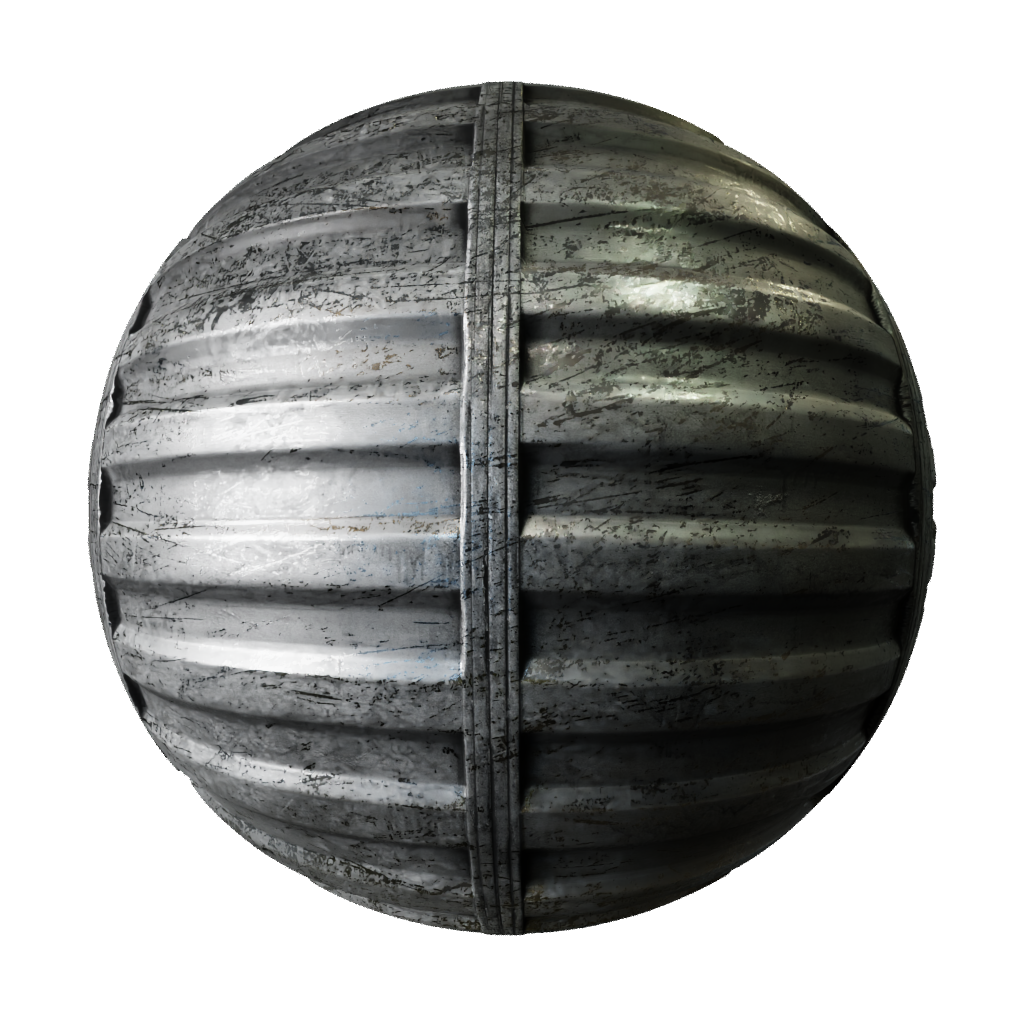 Corrugated Shipping Container Metal 50 | FREE metal materials | BlenderKit