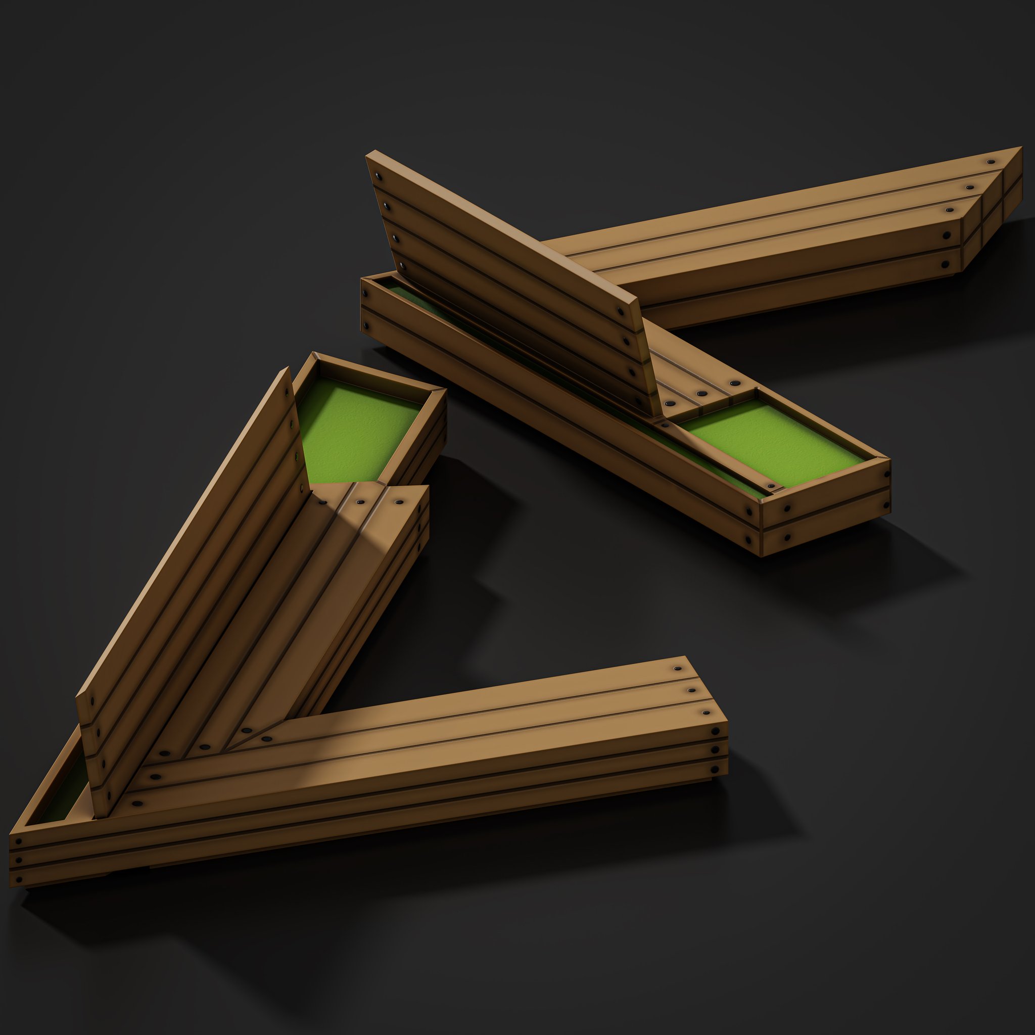 Parklet | Benches models | BlenderKit