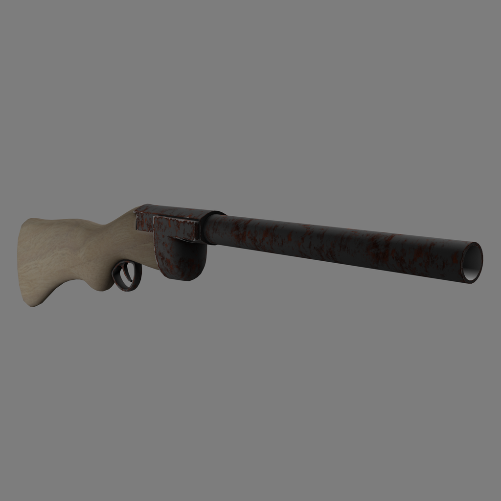 Stylised gun | FREE Historical Weapons models | BlenderKit
