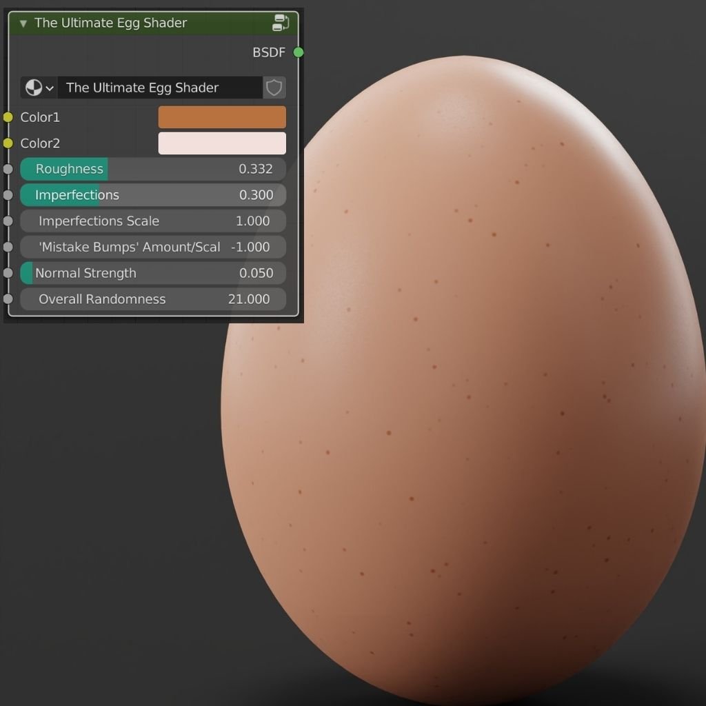 Procedurally Shaded Egg | FREE Food models | BlenderKit