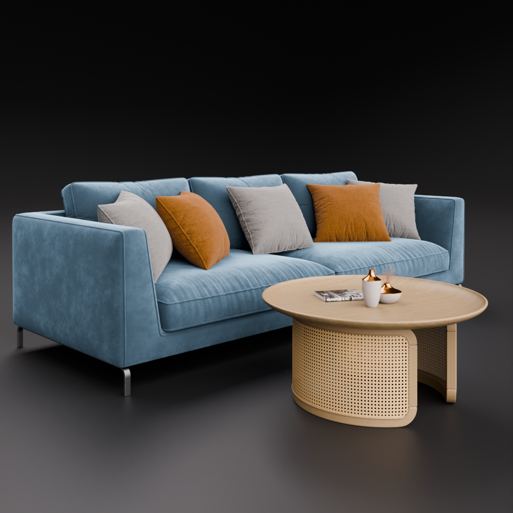 Sofa Ray 3 seater | Sofas models | BlenderKit