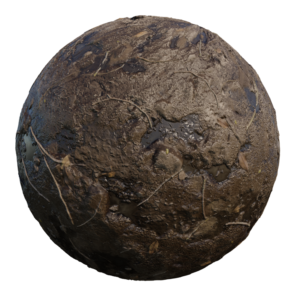 Wet Mud Ground | FREE ground materials | BlenderKit