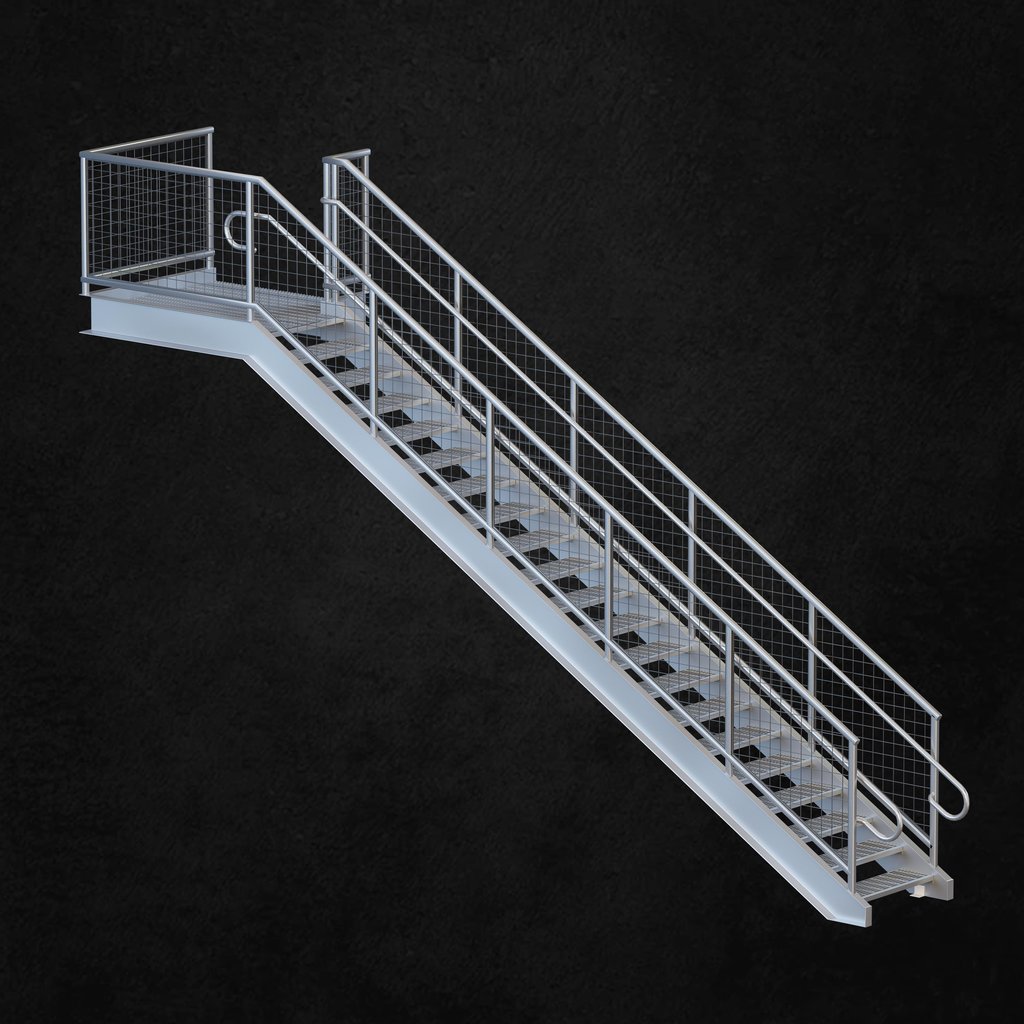 Exterior Stair | Stairs models | BlenderKit