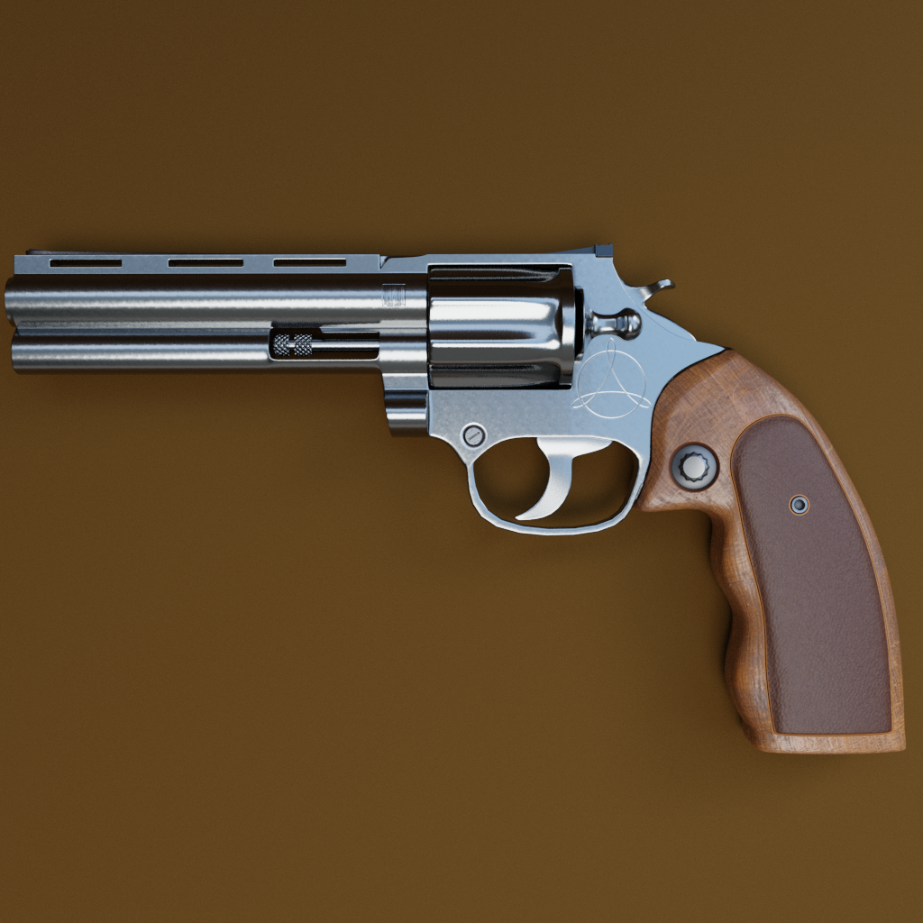 Revolver Gun | FREE Modern Weapons models | BlenderKit