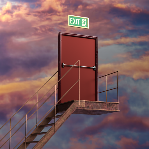Dramatic exit door | Architectural outdoor scenes scenes | BlenderKit