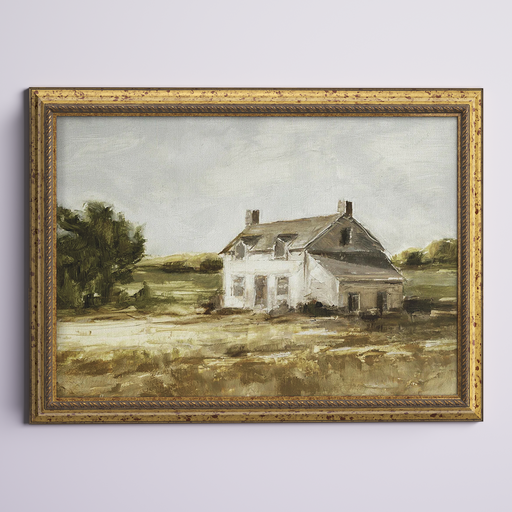 Rustic Farmhouse Landscape Painting | Decorative Pictures models ...