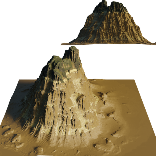 Island Cliffs Mountains | FREE Terrains models | BlenderKit