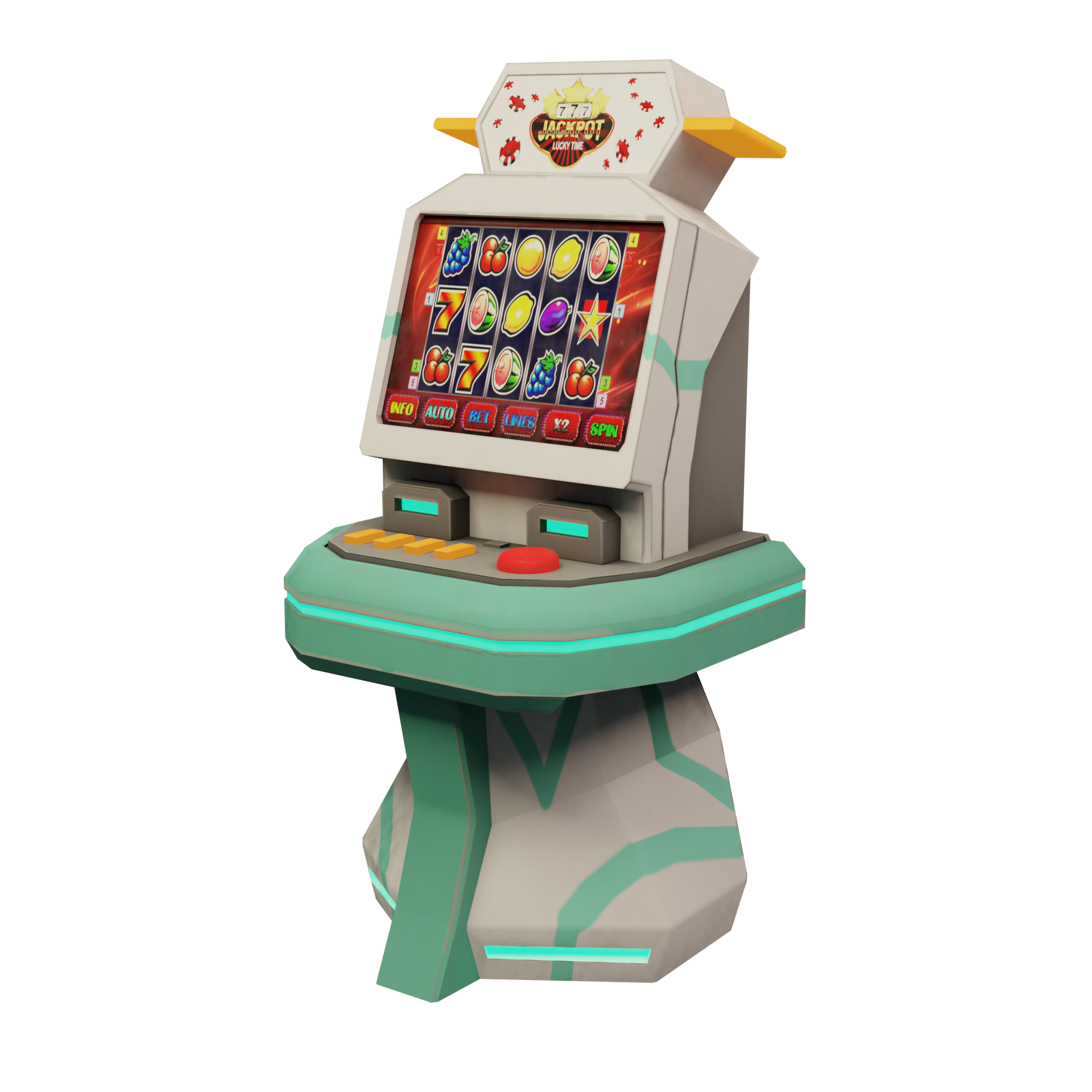 Gaming slot machine | FREE Hobby Accessories models | BlenderKit