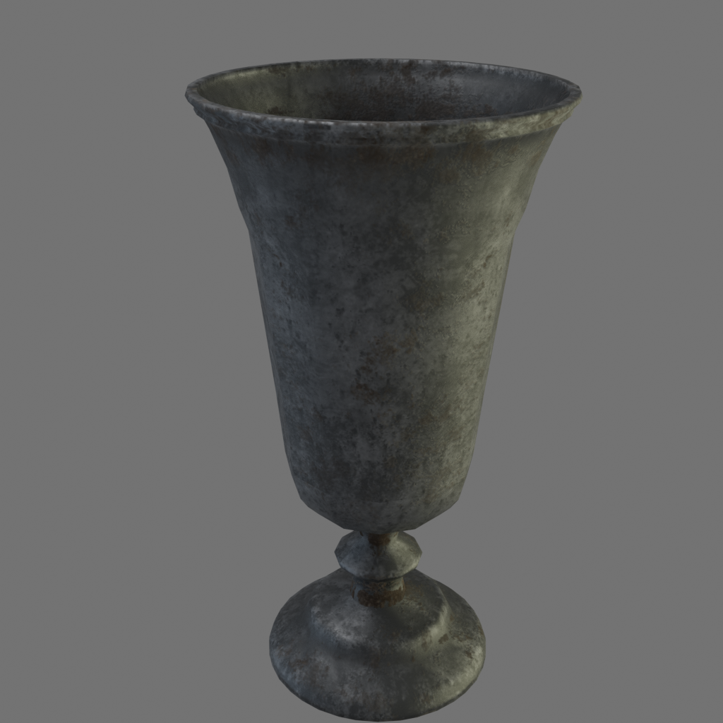 Medieval pewter goblet | 3D Tableware set models | BlenderKit