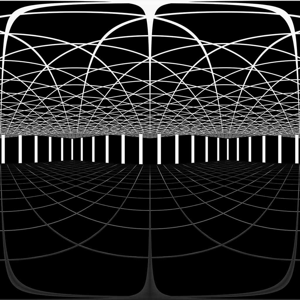 BlenderKit | Download the Futuristic Grid Arc Hall HDRI hdr