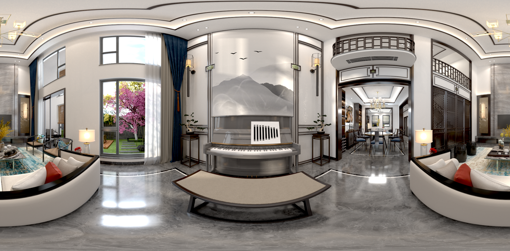 Living room | FREE Interiors HDRis | BlenderKit