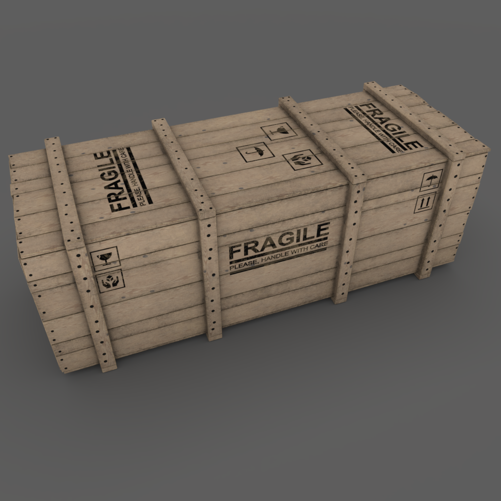 Wooden Box 02 | Containers models | BlenderKit