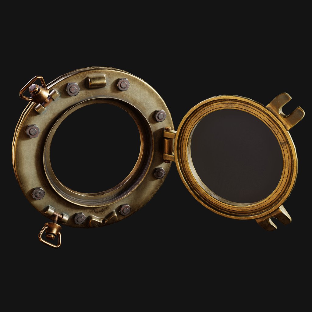 Ocean Liner Porthole Window | FREE Vehicle Parts models | BlenderKit