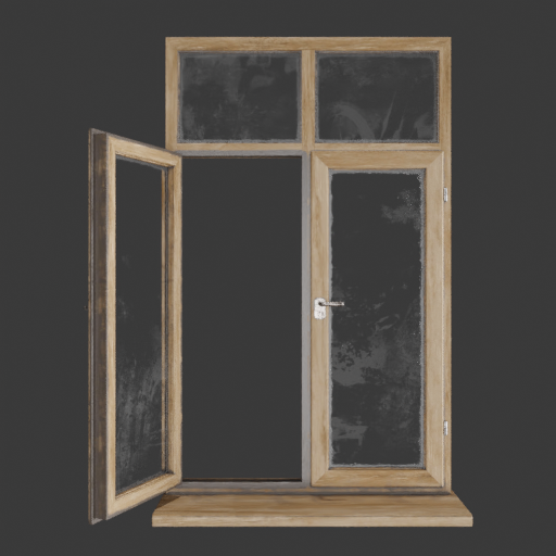 Basic Wood window | Windows models | BlenderKit