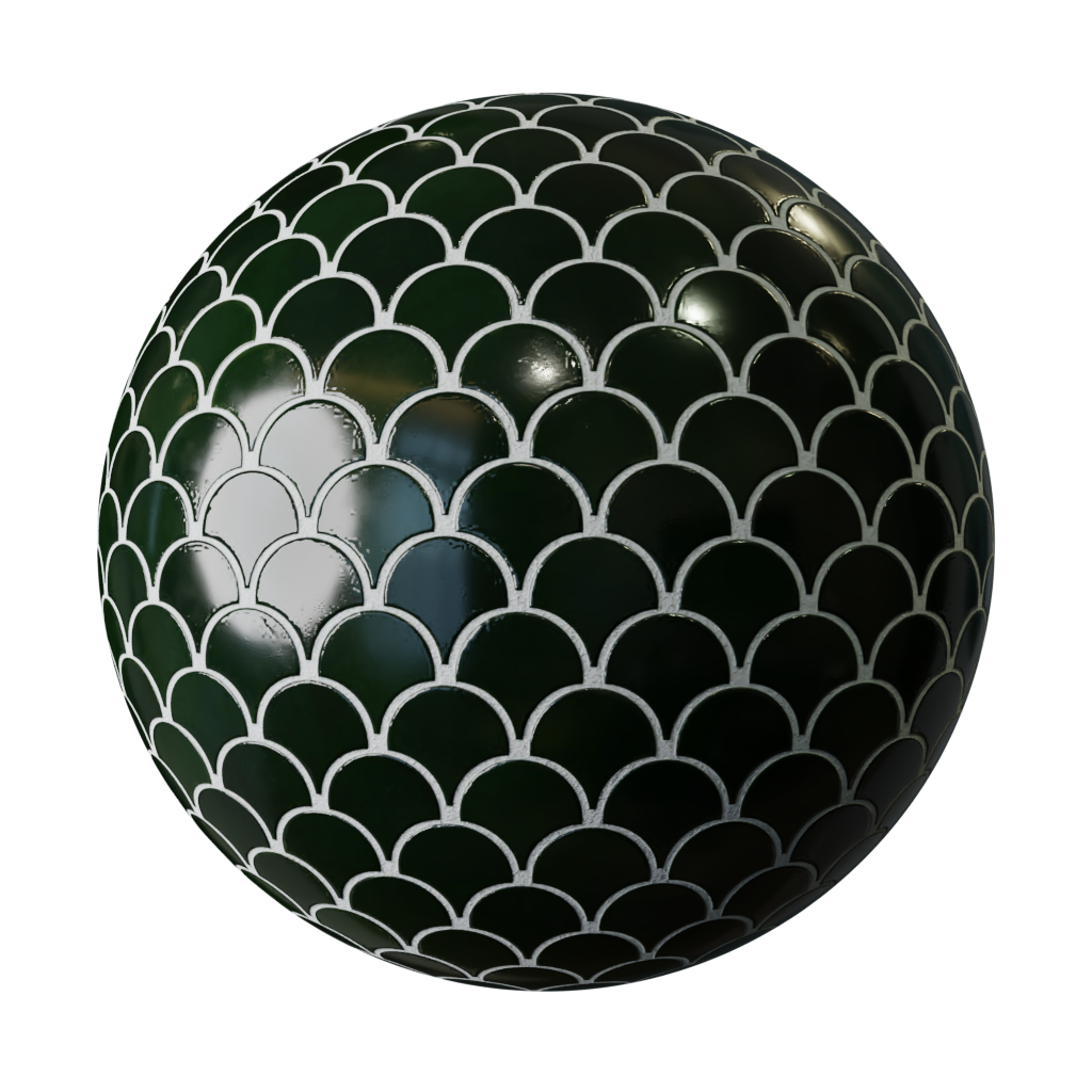 Fish Scale ceramic tiles | FREE tiles materials | BlenderKit