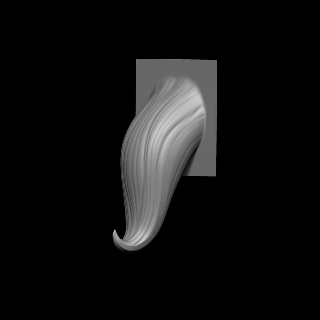 NS Stylized strand long | Human Hair & Nails brushes | BlenderKit