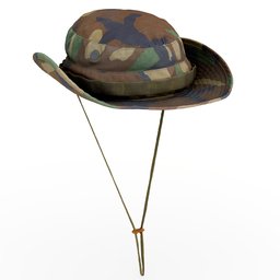 Hat bucket boonie military camouflage | Headwear models | BlenderKit